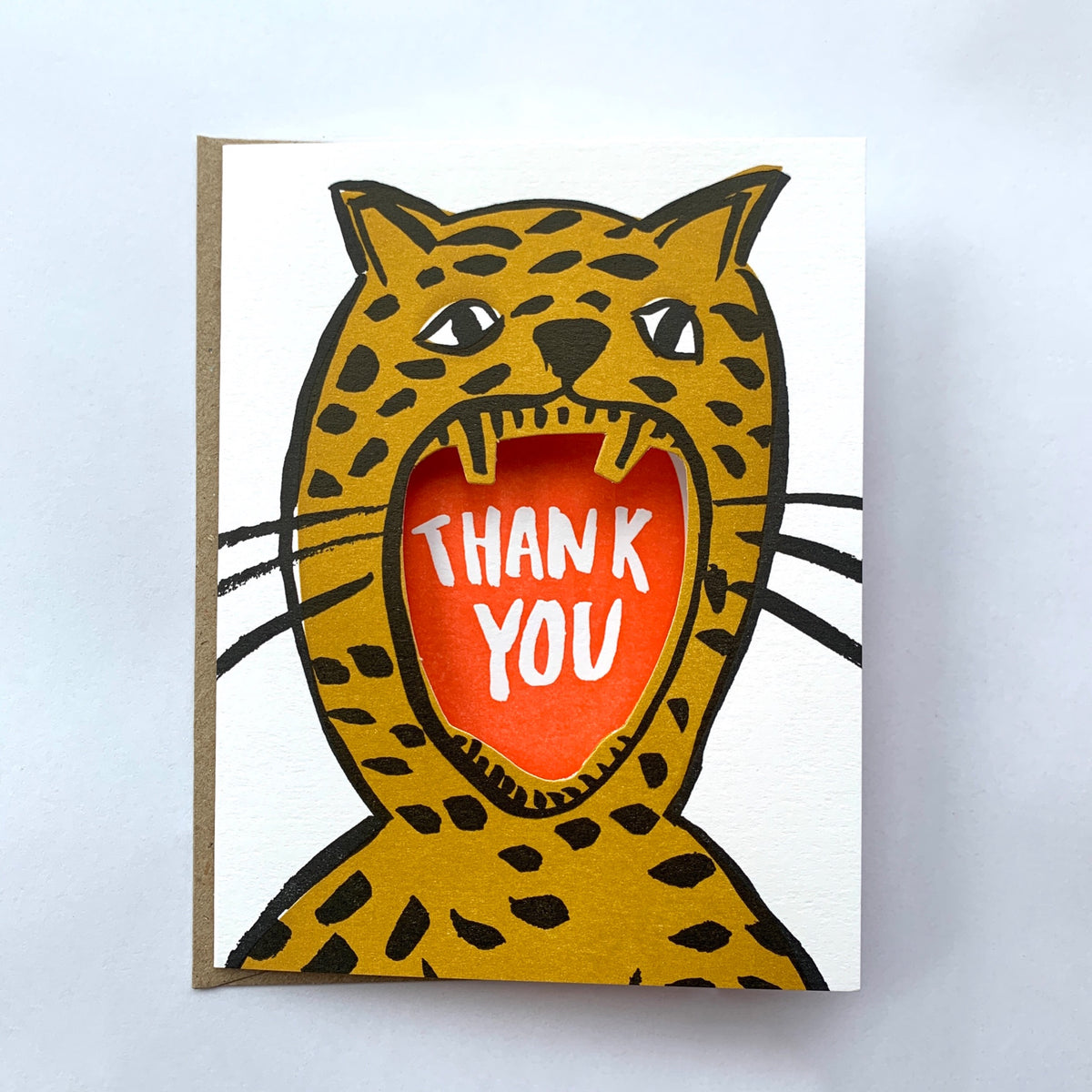 Roaring Tiger Thank You Greeting Card – Verandah shop
