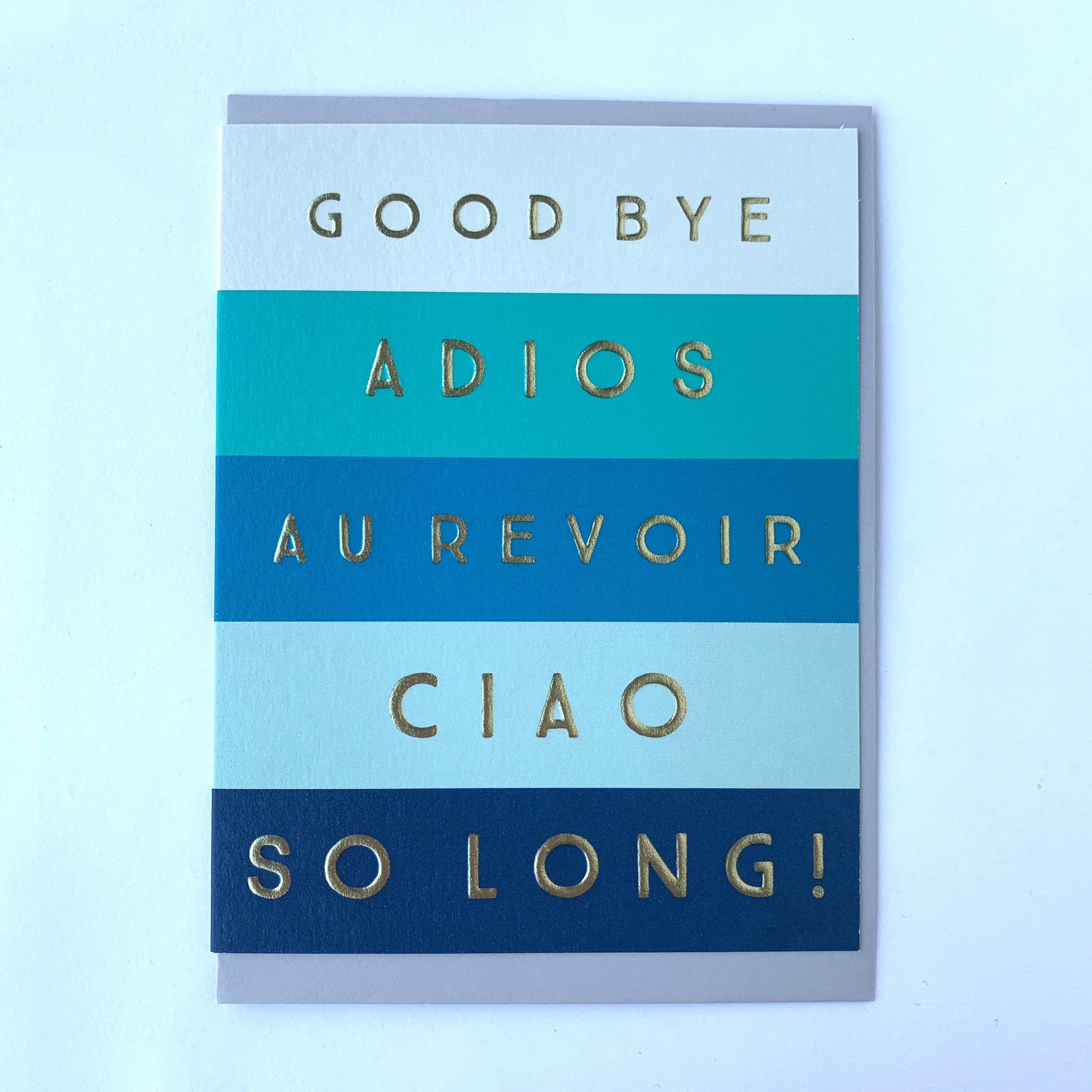 Adios Au Revoir Leaving Card – Verandah shop